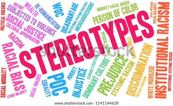 Stereotypes Word Cloud On White Background Stock Vector (Royalty Free ...