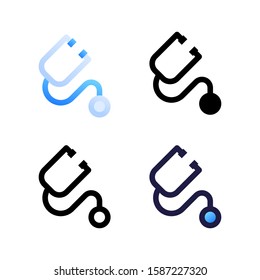 Stethoscope Logo Icon Design Four Style Stock Vector (Royalty Free ...