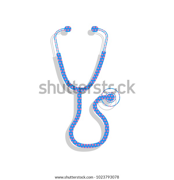 Stethoscope Sign Illustration Vector Neon Blue Stock Vector (Royalty ...