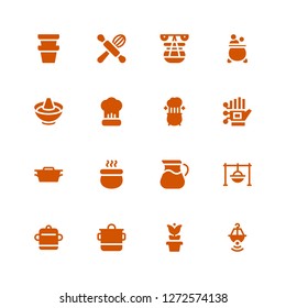 Stew Icon Set Collection 16 Filled Stock Vector (Royalty Free ...