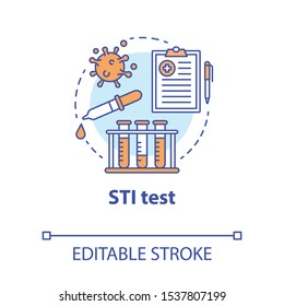 Sti Test Concept Icon Safe Sex Stock Vector (Royalty Free) 1537807199 ...