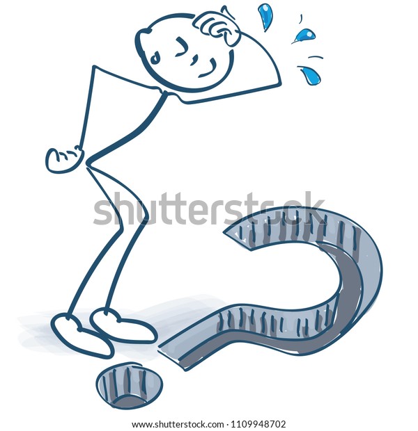 Stick Figure Big Question Mark Memory Stock Vector (Royalty Free ...