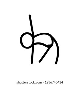 Stick Figure Body Exercise Icon Stock Vector (Royalty Free) 1236745414