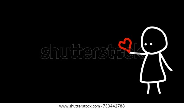 Stick Figure Cartoon Vector Free Space Stock Vector (Royalty Free ...