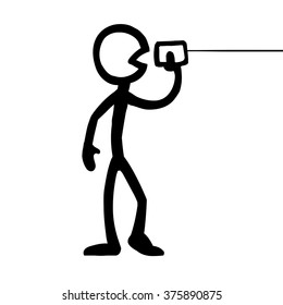 2,202 Stick figure phone Images, Stock Photos & Vectors | Shutterstock