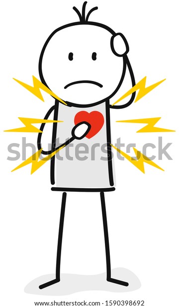 Stick Figure Get Heart Attack Stock Vector (Royalty Free) 1590398692 ...