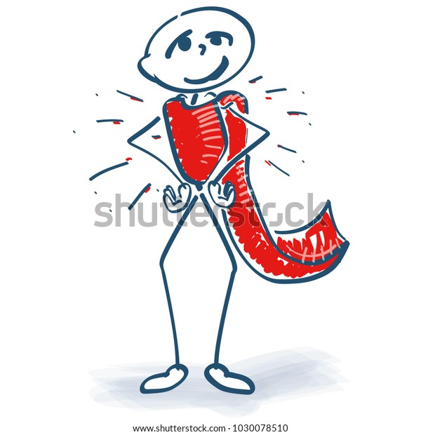 Stick Figure Hero: vector de stock (libre de regalías) 1030078510 ...