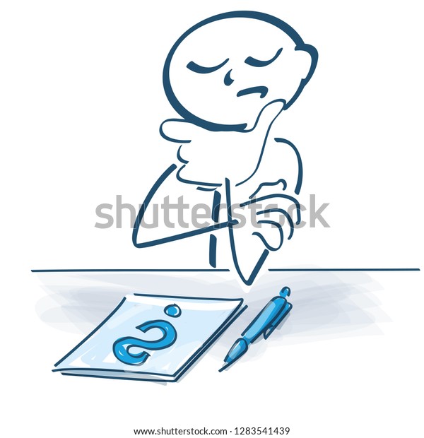 Stick Figure Leaf Paper Bill: vector de stock (libre de regalías ...
