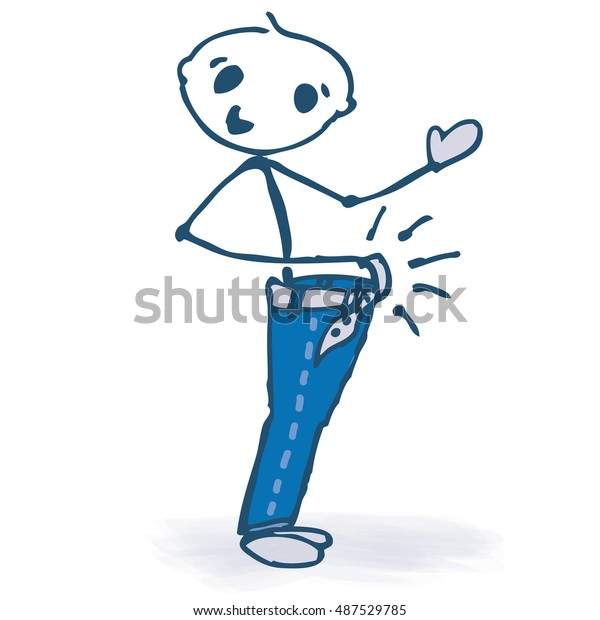 Stick Figure Losing Weight Finally Success Stock Vector (Royalty Free ...