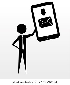 Stick Figure Mail Stock Vector (Royalty Free) 143529454 | Shutterstock