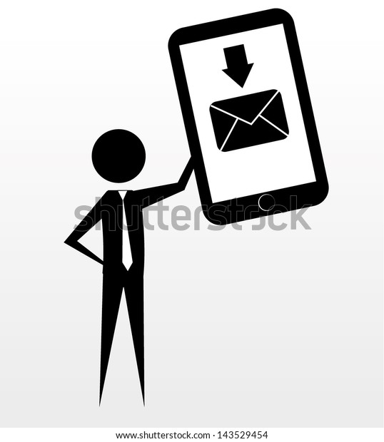Stick Figure Mail Stock Vector (Royalty Free) 143529454 | Shutterstock