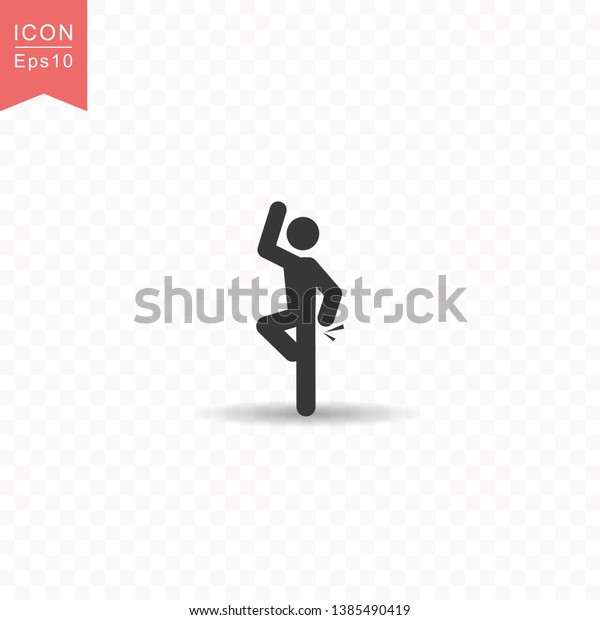 Stick Figure Man Dancing Silhouette Icon Stock Vector (Royalty Free ...