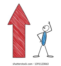 Stick Figure Man Icon Arrow Stock Vector (Royalty Free) 1391123063 ...