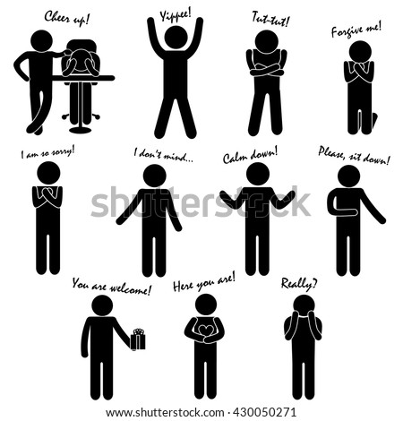 Stick Figure Man Person Thinking Crying Stock Vector (Royalty Free ...