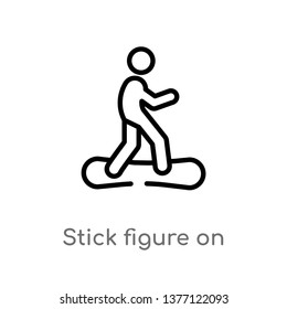 Stick Figure On Snowboard Vector Line: เวกเตอร์สต็อก (ปลอดค่าลิขสิทธิ์ ...