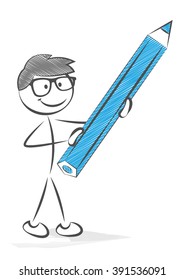 Stick Figure Pen Stock Vector (Royalty Free) 391536091 | Shutterstock