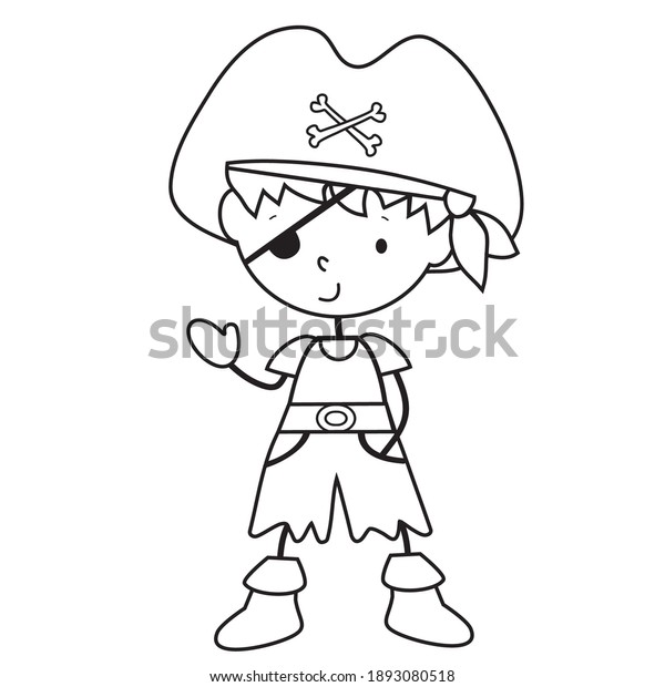 Stick Figure Pirate Boy Vector Cartoon Stock Vector (Royalty Free ...