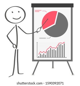 Stick Figure Present Something On Flip Stock Vector (Royalty Free ...