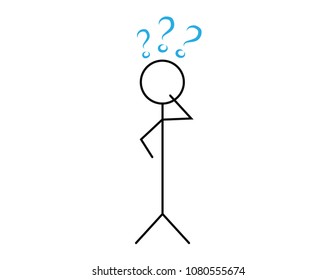 Stick Figure Question Marks Stock Vector (Royalty Free) 1080555674
