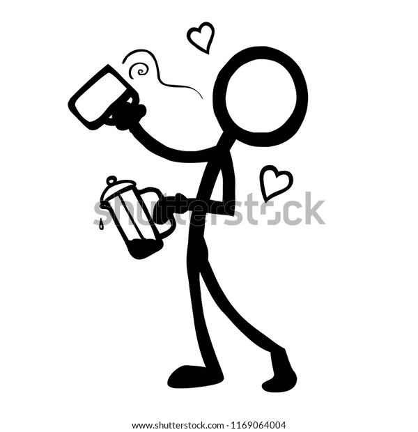 Stick figure relationship coffee