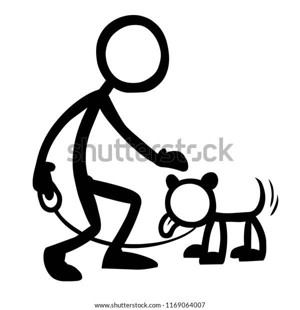 Stick Figure Relationship Dog Stock Vector (Royalty Free) 1169064007