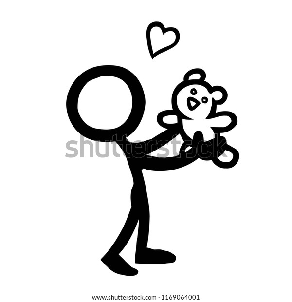 Stick Figure Relationship Teddy Stock Vector (Royalty Free) 1169064001