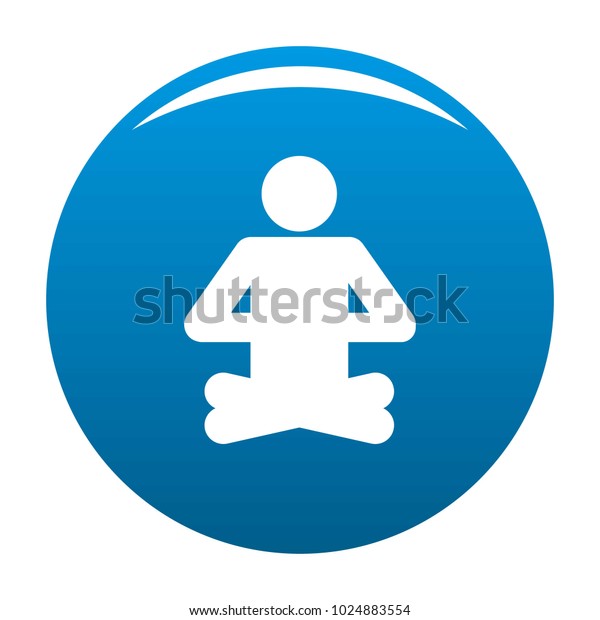 Stick Figure Stickman Icon Vector Blue Stock Vector (Royalty Free ...