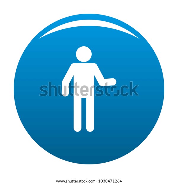 Stick Figure Stickman Icon Vector Blue Stock Vector (Royalty Free ...