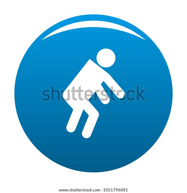 Stick Figure Stickman Icon Vector Blue Stock Vector (Royalty Free ...