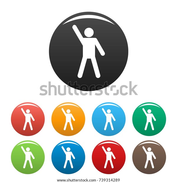 Stick Figure Stickman Icons Set Pictogram Stock Vector (Royalty Free ...