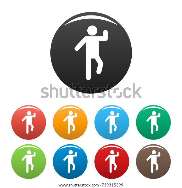 Stick Figure Stickman Icons Set Pictogram: vector de stock (libre de ...