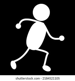 Stick Figure Stickman Run Vector Stock Vector (Royalty Free) 2184521105 ...