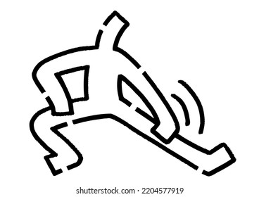 Stick Figure Stretching Handdrawn Vector Data Stock Vector (Royalty ...