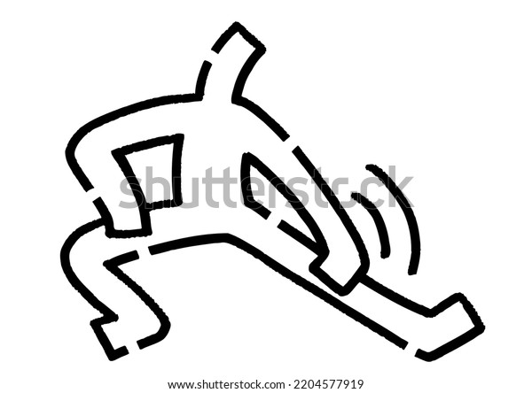 Stick Figure Stretching Handdrawn Vector Data Stock Vector (Royalty ...
