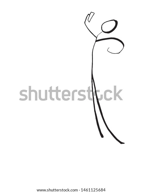 Stick Figure Taking Selfie Stock Vector (Royalty Free) 1461125684 ...