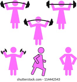 Stick Figure Workout: เวกเตอร์สต็อก (ปลอดค่าลิขสิทธิ์) 114442543 ...