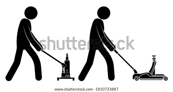 Stick Figure Workshop Mechanic Rolls Mechanical Stock Vector (Royalty ...