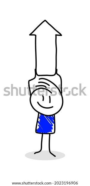 Stick Figures Arrow Isolated On White: เวกเตอร์สต็อก (ปลอดค่าลิขสิทธิ์ ...