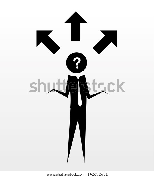 Stick Figures Confused Stock Vector (Royalty Free) 142692631