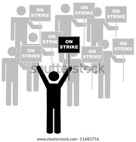 Stick Figures Men Union Leader On Stock Vector (Royalty Free) 11683756 ...