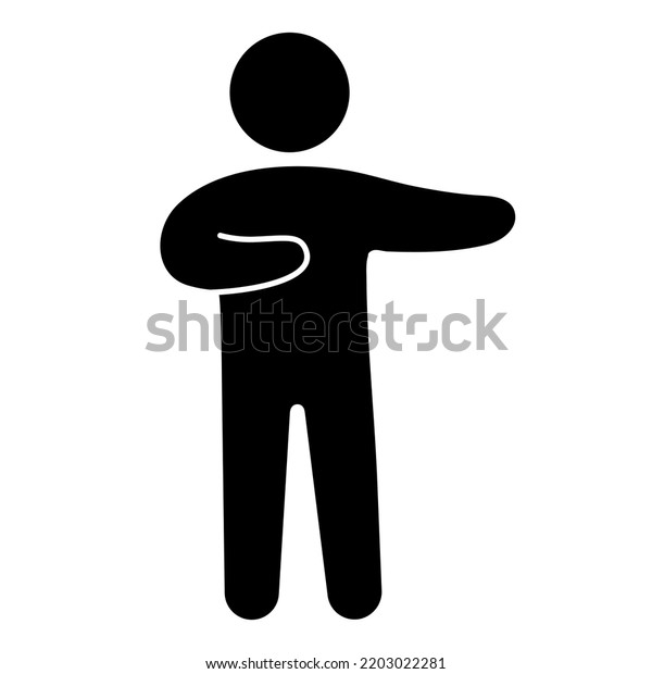 Stick Figures Person Pointing Hand Person Stock Vector (Royalty Free ...