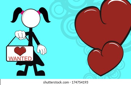 Stick Girl Wallpaper Vector Format Stock Vector (Royalty Free ...