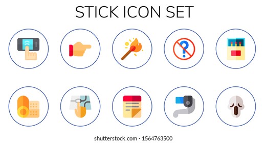 Stick Icon Set 10 Flat Stick Stock Vector (Royalty Free) 1564763500 ...