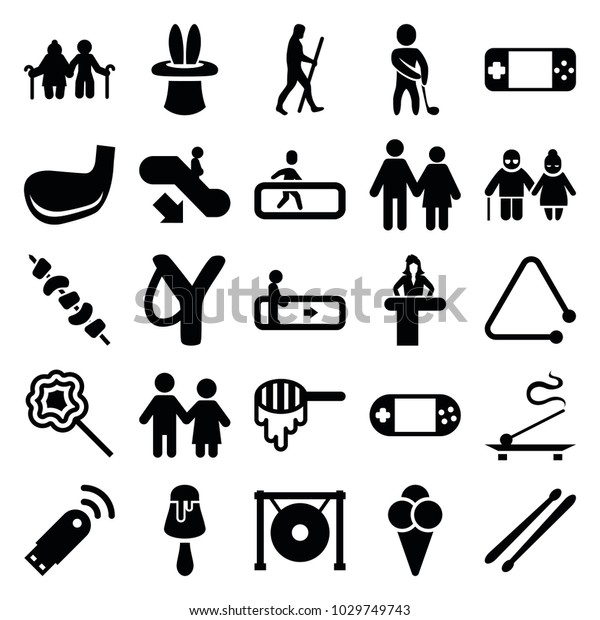 Stick Icons Set 25 Editable Filled Stock Vector (Royalty Free ...