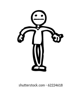 Cartoon Shrugging Stick Man Stock Illustration 96971762 | Shutterstock