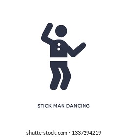 Stick Man Dancing Isolated Icon Simple Stock Vector (Royalty Free ...