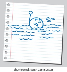 Stick Man Drowning Calling Help: เวกเตอร์สต็อก (ปลอดค่าลิขสิทธิ์ ...