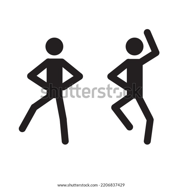 Stick Man Man Engaged Dancing Pictogram Stock Vector (Royalty Free ...