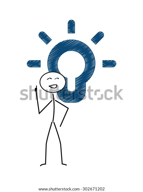Stick Man Stick Figure Idea Stock Vector (Royalty Free) 302671202