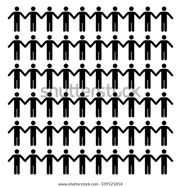 Stick Man Holding Hands Icon Set Stock Vector (Royalty Free) 339525854